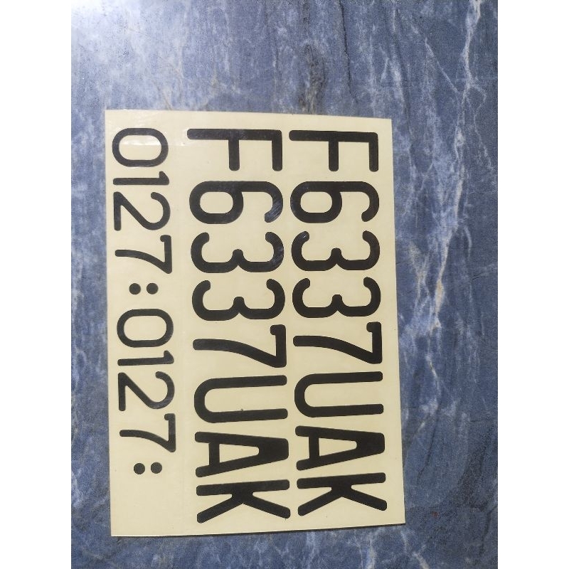Jual STICKER PLAT NOMOR MOTOR & MOBIL ( FONT BARU, FONT LAMA, FONT ...