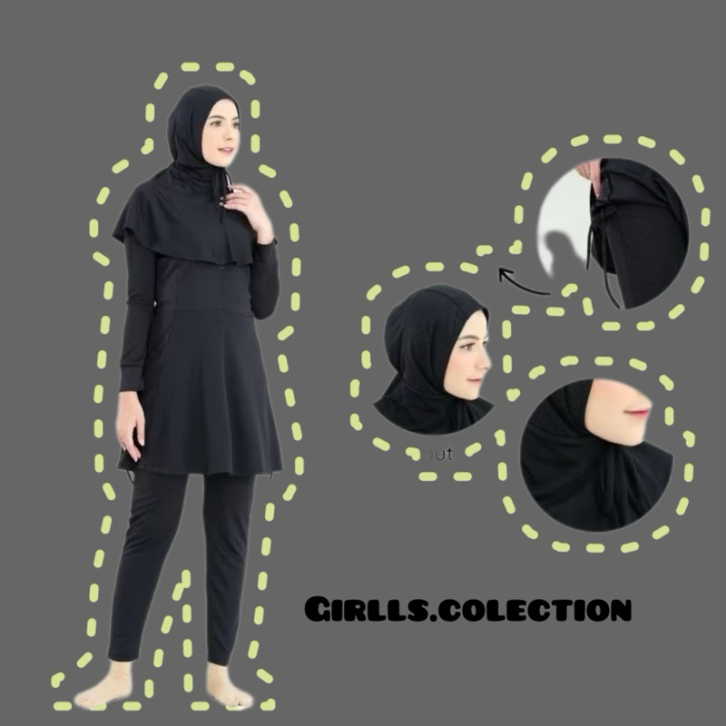Jual Baju Renang Hijab - Baju Renang Muslimah - Slimwear Muslim AS01 ...