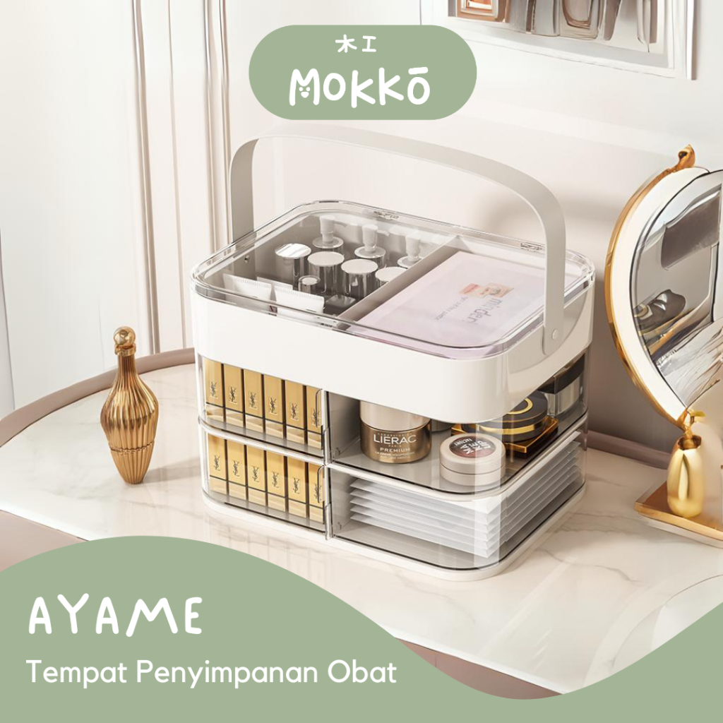 Jual MOKKO - AYAME Organizer Obat Emergency Praktis Storage Box P3K ...