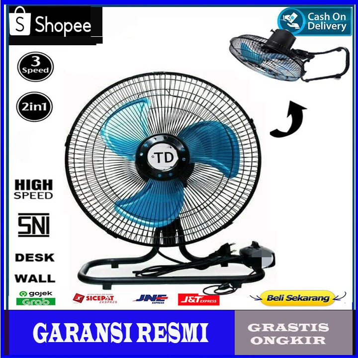 Jual TD Kipas Angin Besi 10 inch 2in1 (Meja/Dinding) PROMO | Shopee Indonesia
