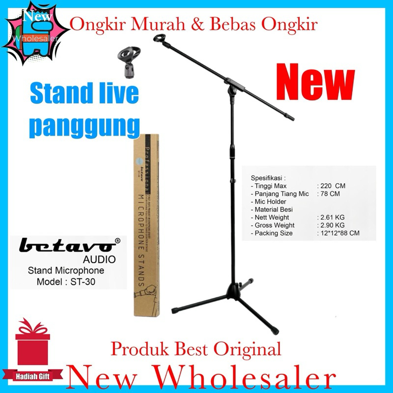 Jual Stand Mic Mc microphone panggung Live Be tavo St30New Original ...