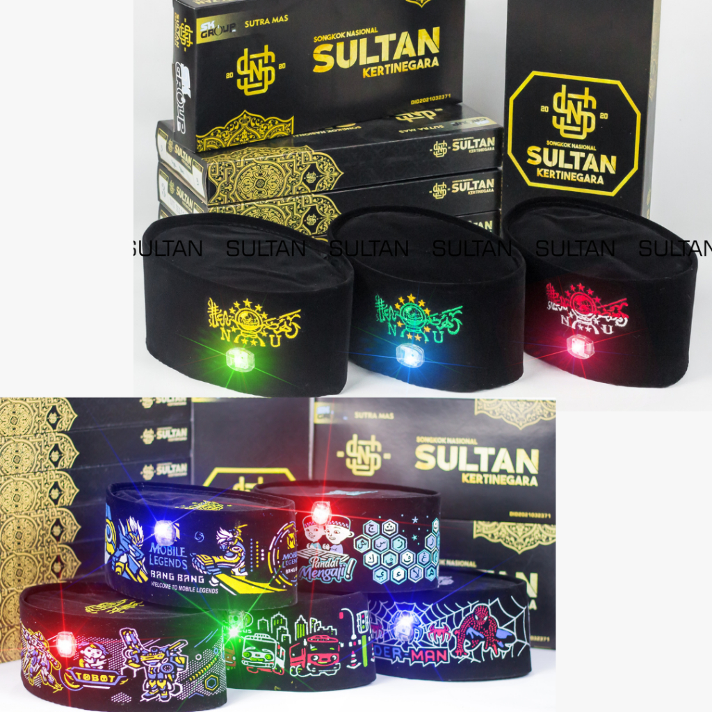 Jual Peci LED Karakter Anak Menyala Songkok Lampu Bercahaya | Shopee ...