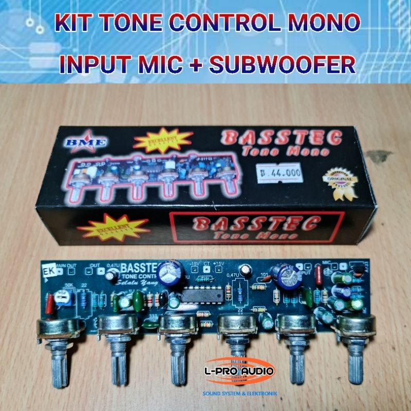 Jual Kit tone control mono subwofer karaoke input mic Bastec | Shopee ...