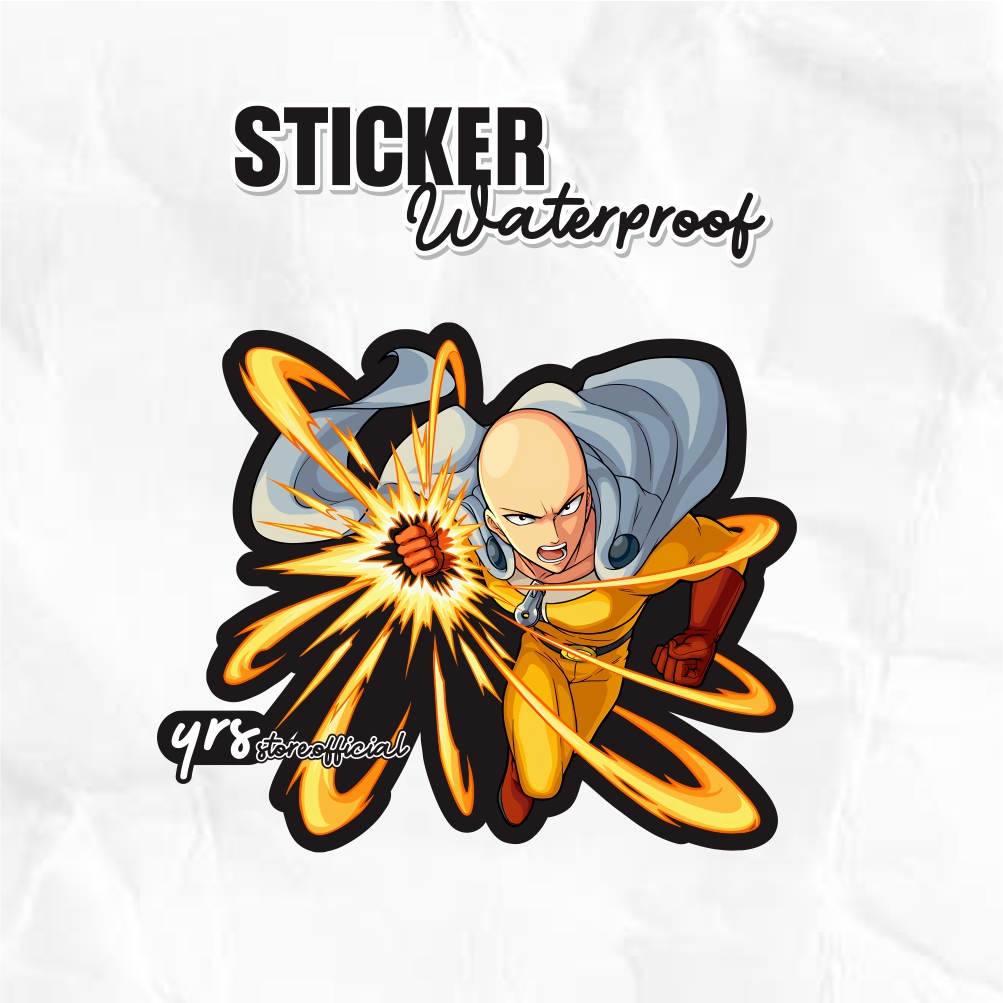 Jual Sticker Anime One Punch Man Saitama / Sticker Anime Waterproof ...