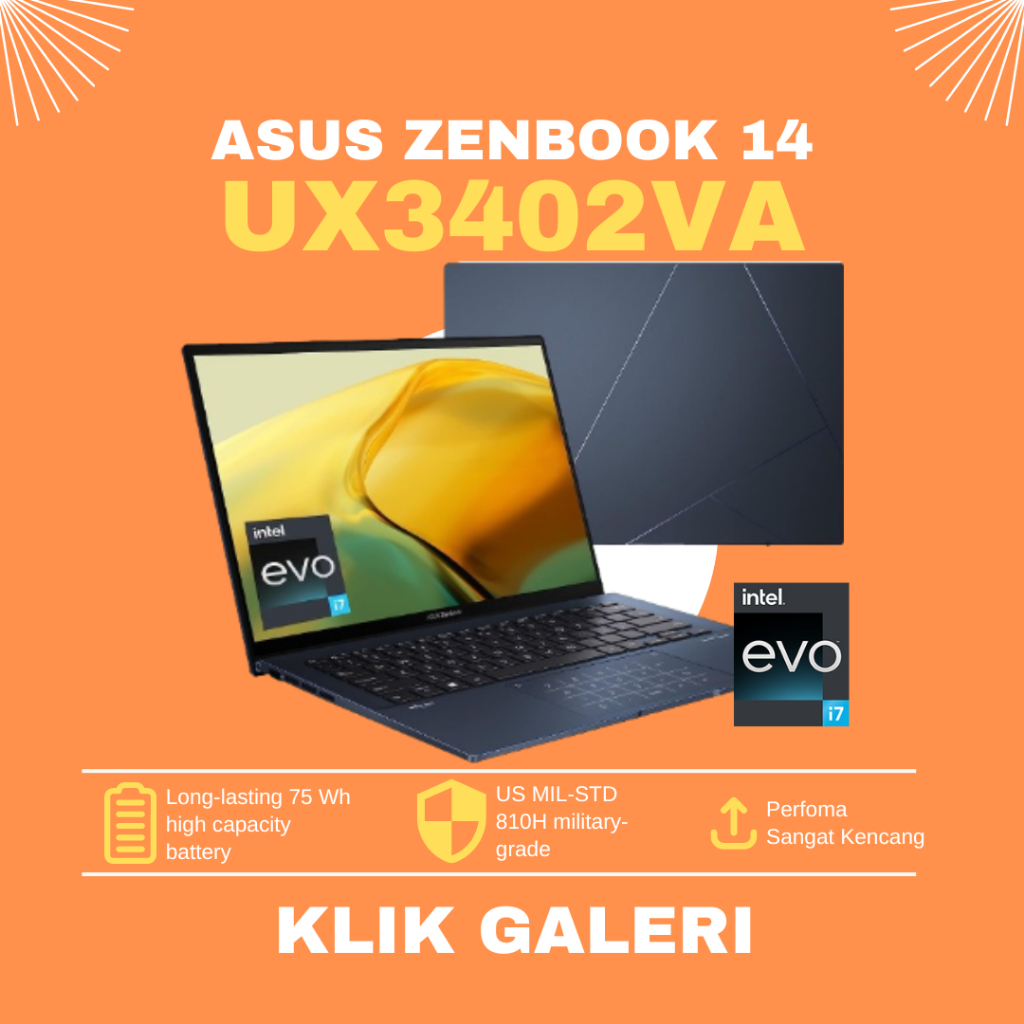Jual ASUS ZenBook 14 UX3402VA Laptop Intel Evo i7 1360P RAM 16GB 2TB ...