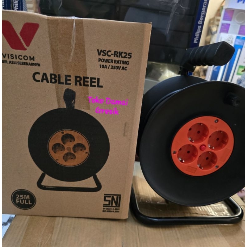 Jual Visicom Kabel Roll 25M cable box 25 meter VSC-RK25 Cable Reel ...
