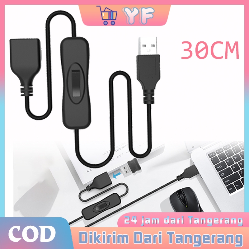Jual 30CM Kabel Usb To Usb Dengan Sakelar Daya / Usb Extension / Usb To ...