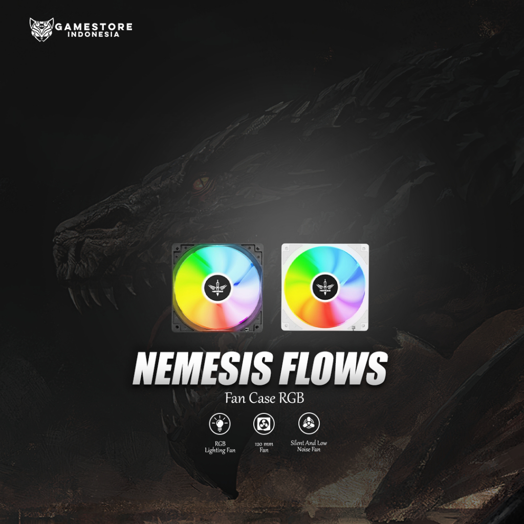 Jual NYK Nemesis Fan Case RGB Flows | Shopee Indonesia