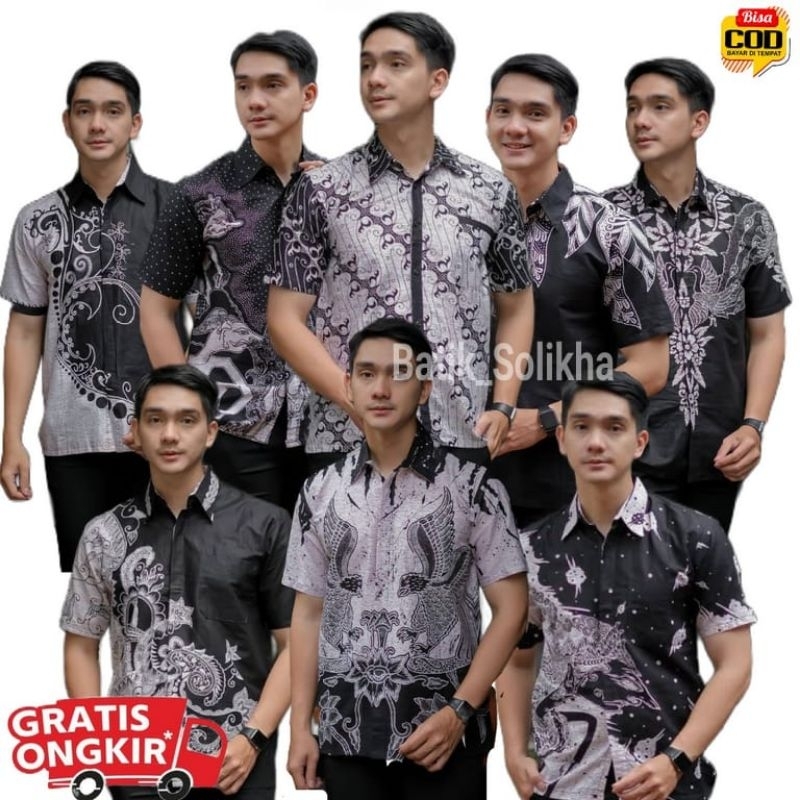 Jual BAJU BATIK PRIA TERBARU TERLARIS BAJU BATIK HITAM MANIS BAJU BATIK ...