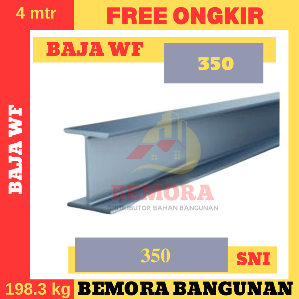 Jual Baja wf 350 x 4 M / wide flange beams LS SNI (HargaGrosir ...