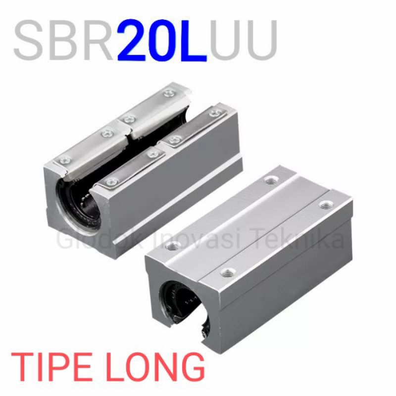 Jual SBR20LUU SBR20 SBR 20 LUU linear guide bearing block blok sliding cnc rail bulat as ...