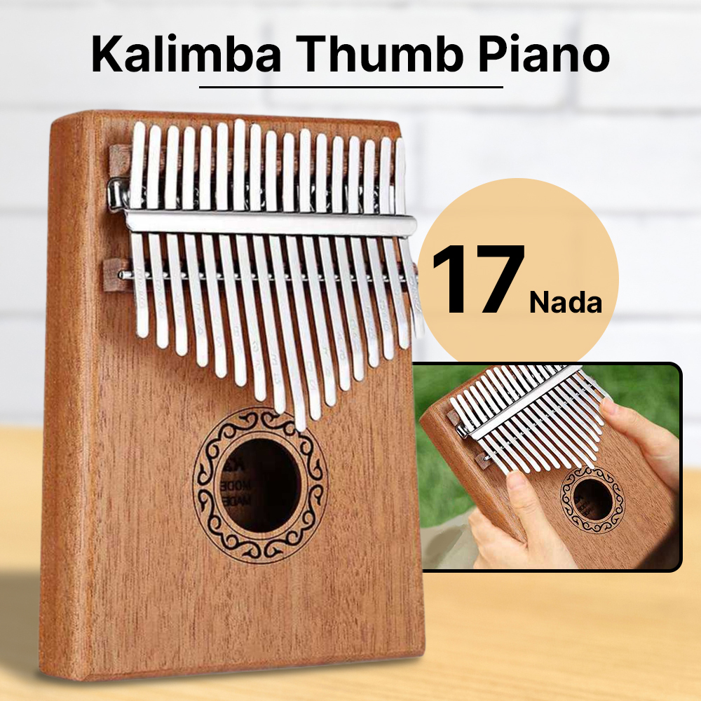 Jual Kalimba Thumb Piano Musical Toys 17 Note Sound Wooden | Shopee ...