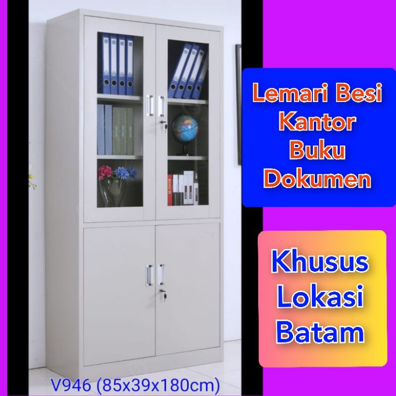 Jual LEMARI BESI KANTOR V946(85x39x180CM)Lemari buku/Lemari dokumen ...