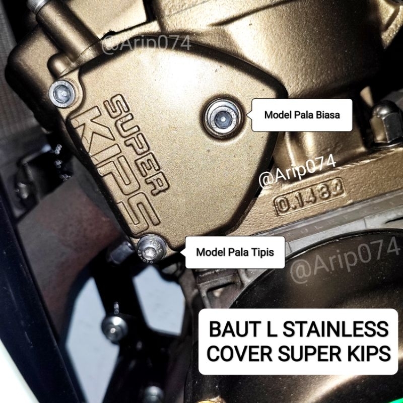 Jual [PROMO] BAUT L STAINLESS COVER SUPER KIPS NINJA R RR SS ZX150 BAUT ...
