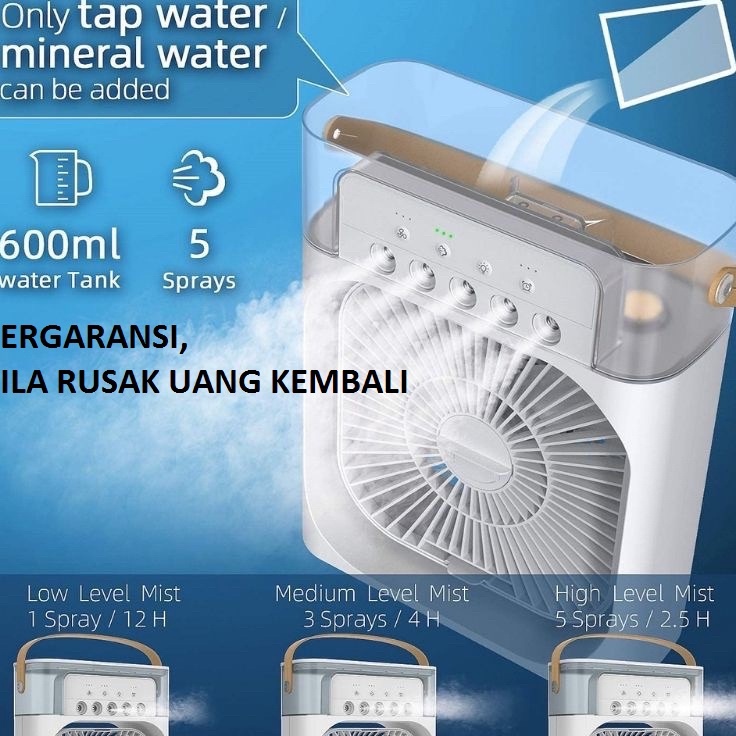 Jual KIPAS PENDINGIN MINI AC PORTABLE AIR COOLER MOBIL DAN RUANGAN Bisa ...