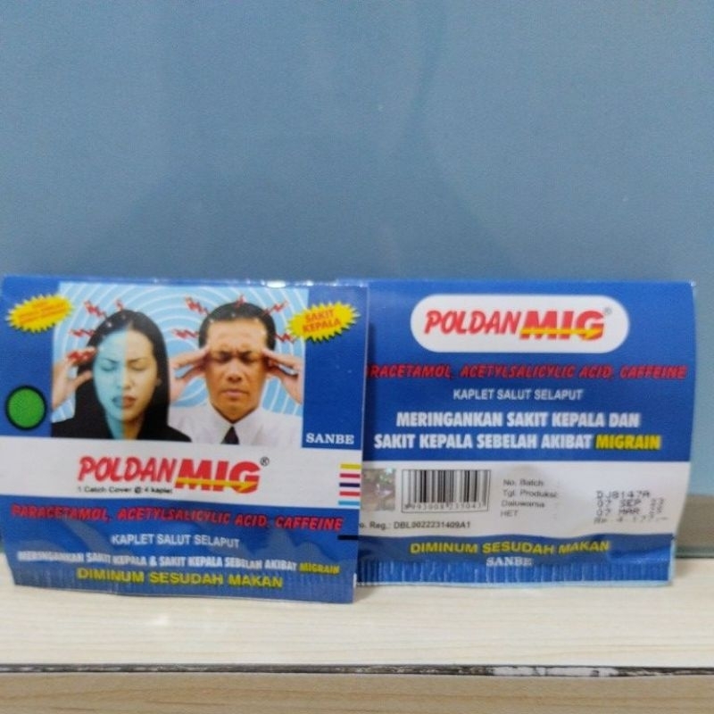Jual PoldanMig Strip Isi 4 Kaplet/ Obat Sakit Kepala Sebelah | Shopee ...