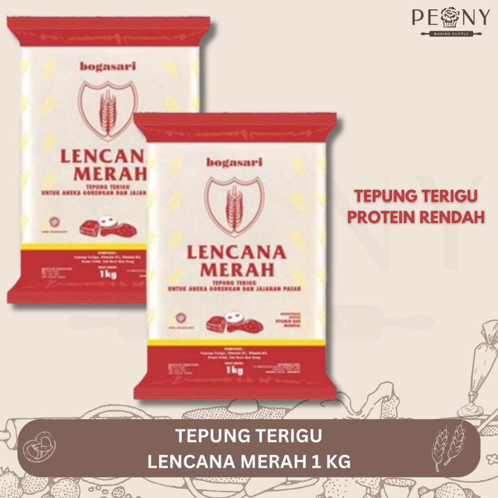 Jual LENCANA MERAH TEPUNG TERIGU EKONOMI PACK 1KG | Shopee Indonesia