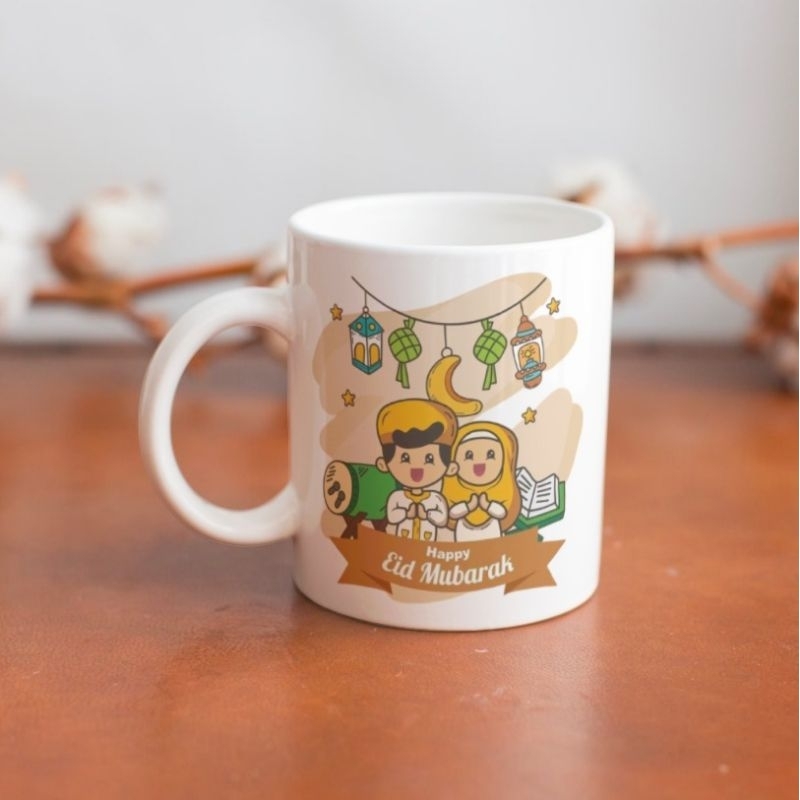 Jual 1 hari Jadi Mug custom idul Fitri/hampers lebaran/mug kado/hadiah ...