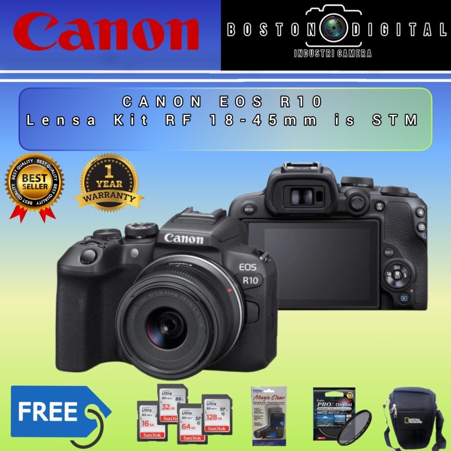 Jual CANON EOS R10 KIT 18-45MM IS STM / CANON R10 KIT 18-45MM | Shopee ...