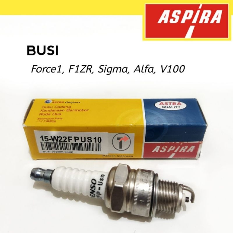 Jual Busi / spark plug Force1, F1zR, Sigma, Alfa merk Aspira Denso 15 ...