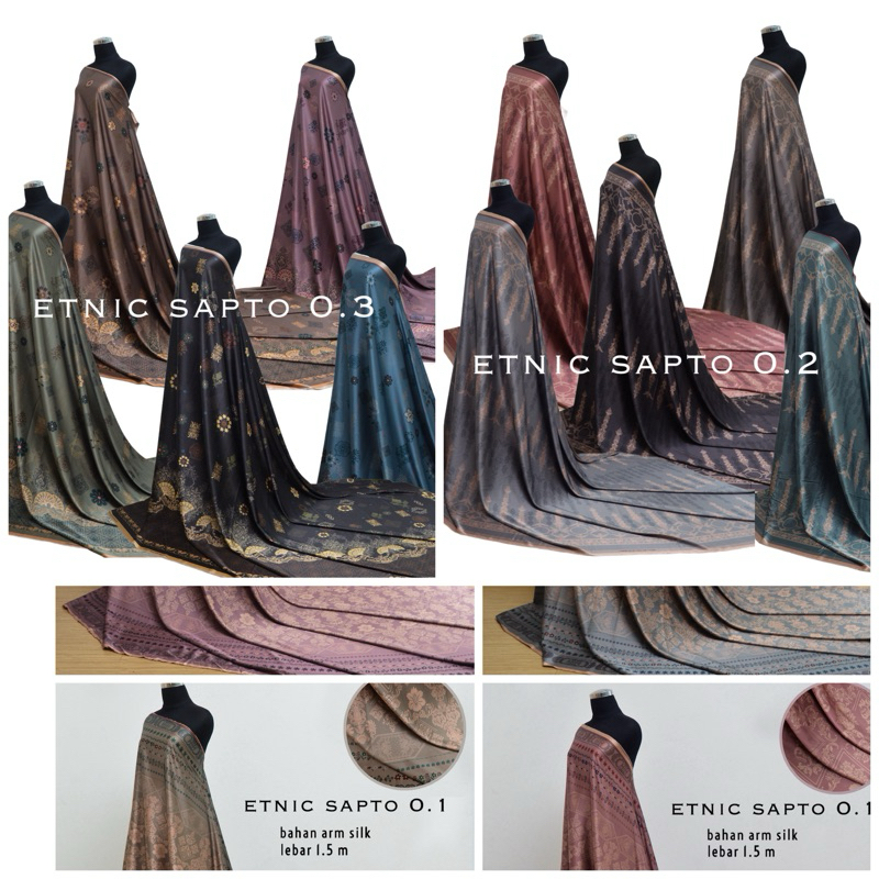 Jual etnic sapto series | kain bahan arm silk | kain meteran etnic ...