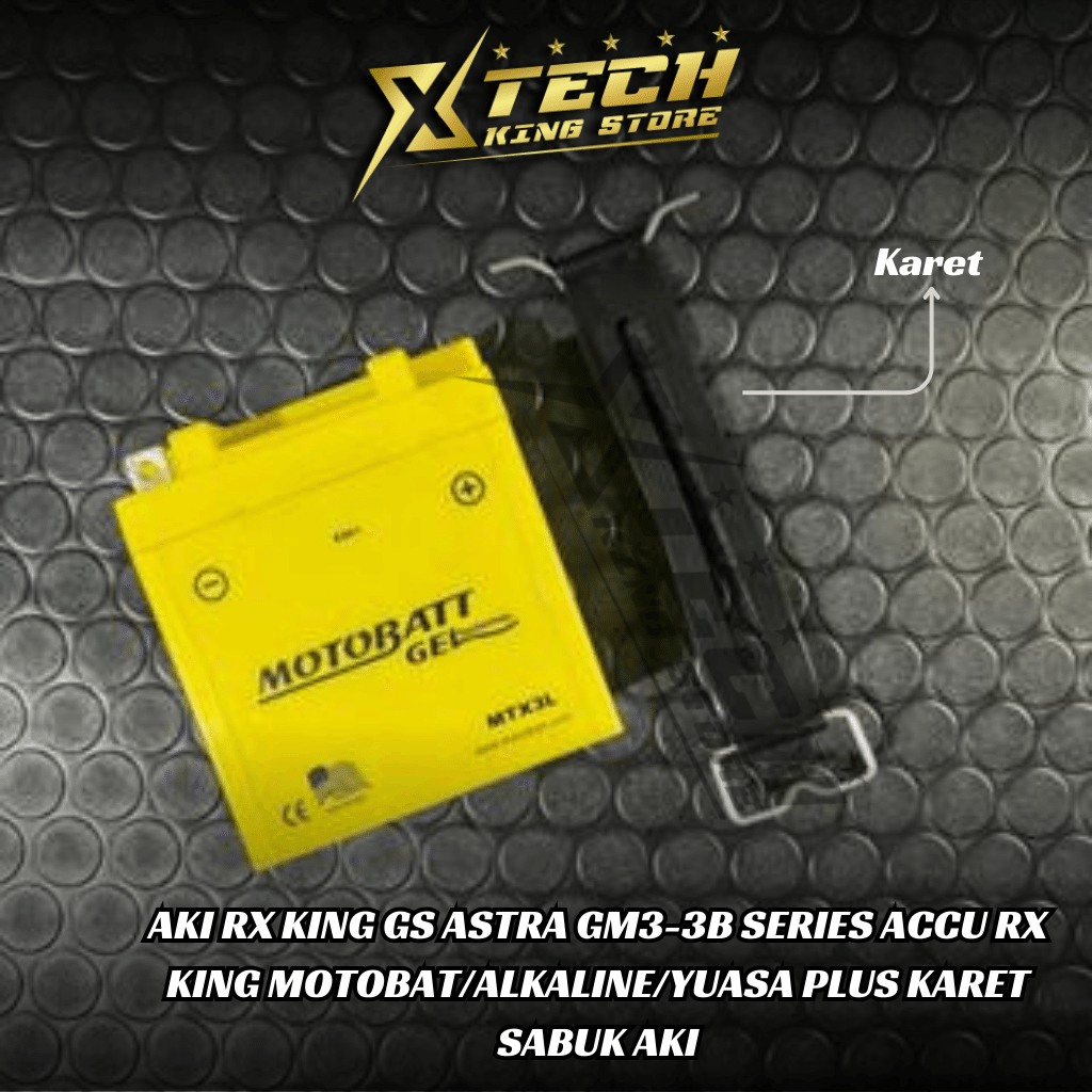 Jual AKI RX KING GS ASTRA GM3-3B SERIES ACCU RX KING MOTOBAT/ALKALINE ...