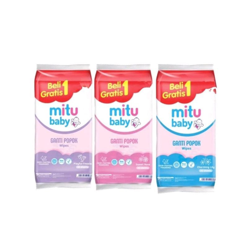 Jual Mitu baby tisu basah GPP 50's x 2pc (banded) | Shopee Indonesia