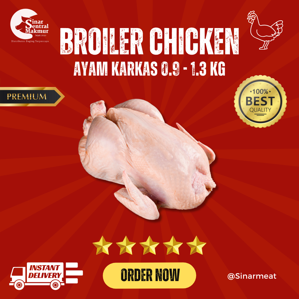 Jual DAGING AYAM BROILER 0.7 KG - 1.3 KG (BERAT BERSIH) TANPA KEPALA ...