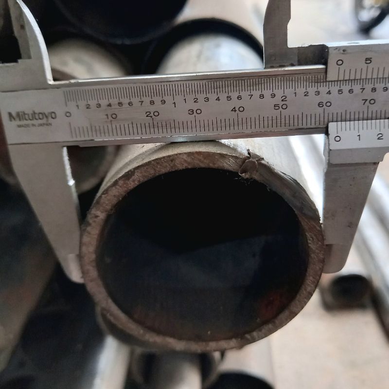 Jual Pipa Besi Seamless 2.5 inchi || OD 63mm x ID 55mm Tebal 4mm ...