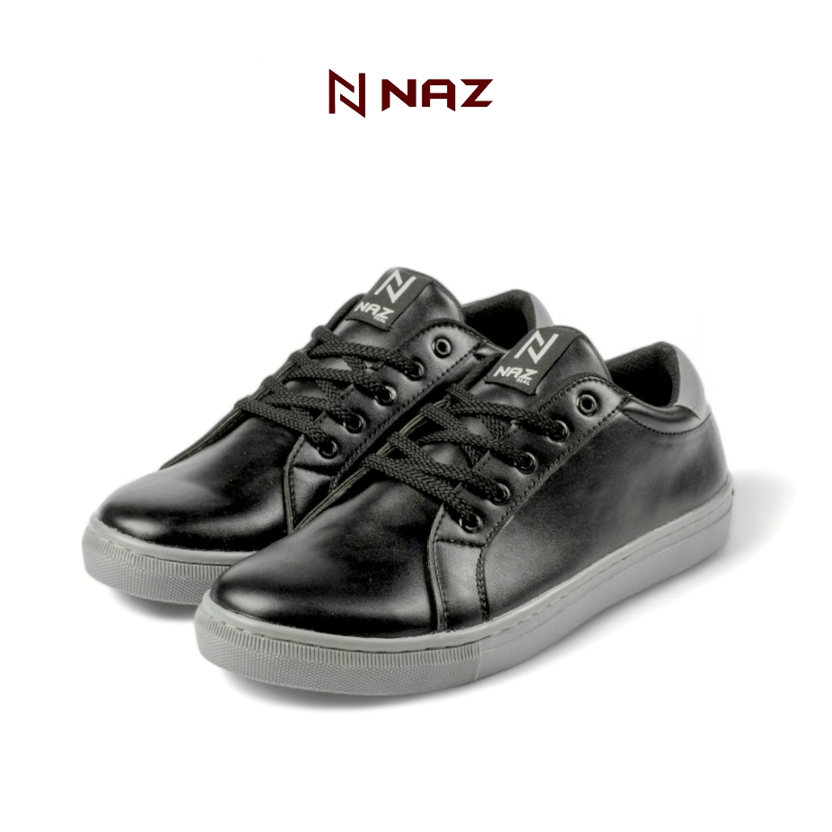 Jual NAZ Geva Black - Sepatu Sneakers Pria Kasual Model Kets Sporty Original | Shopee Indonesia