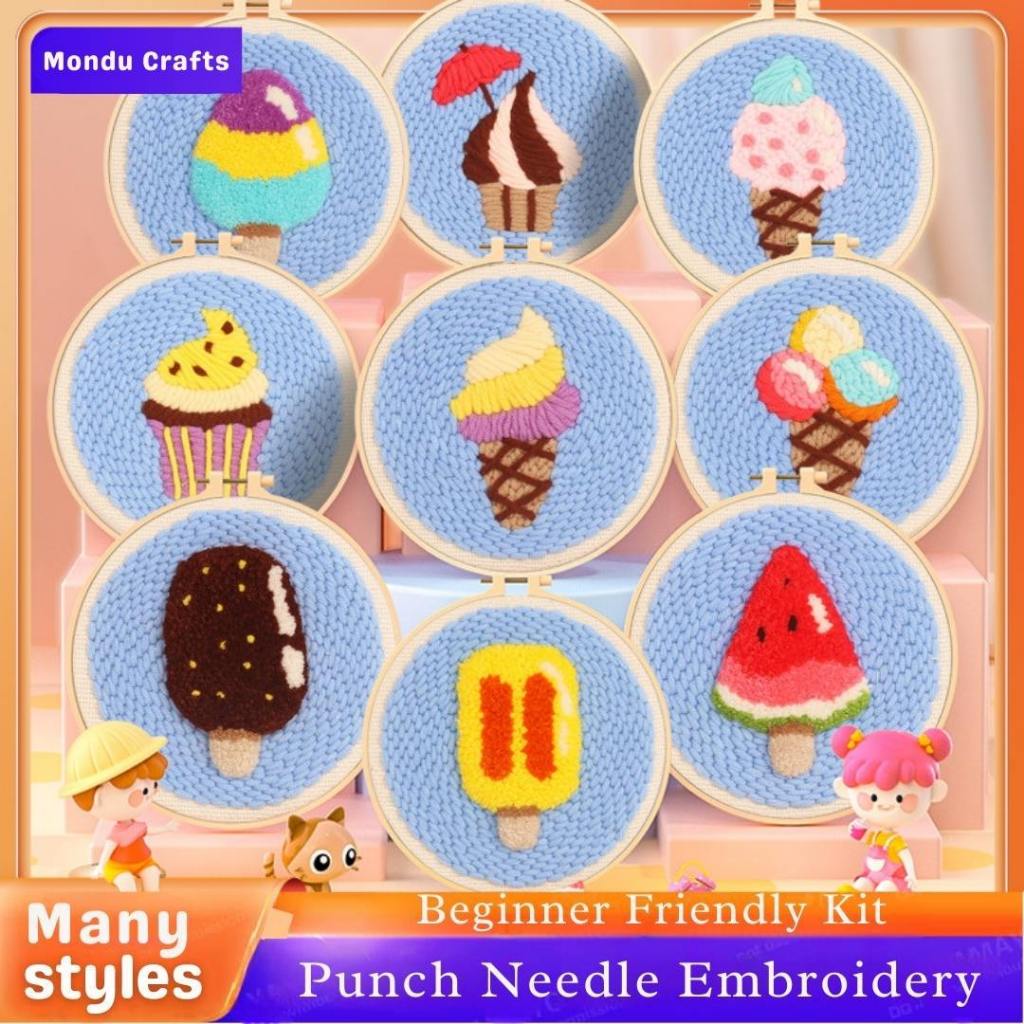 Jual 15 cm Punch Needle Embroidery DIY Kit Handmade untuk Pemula Mondu ...