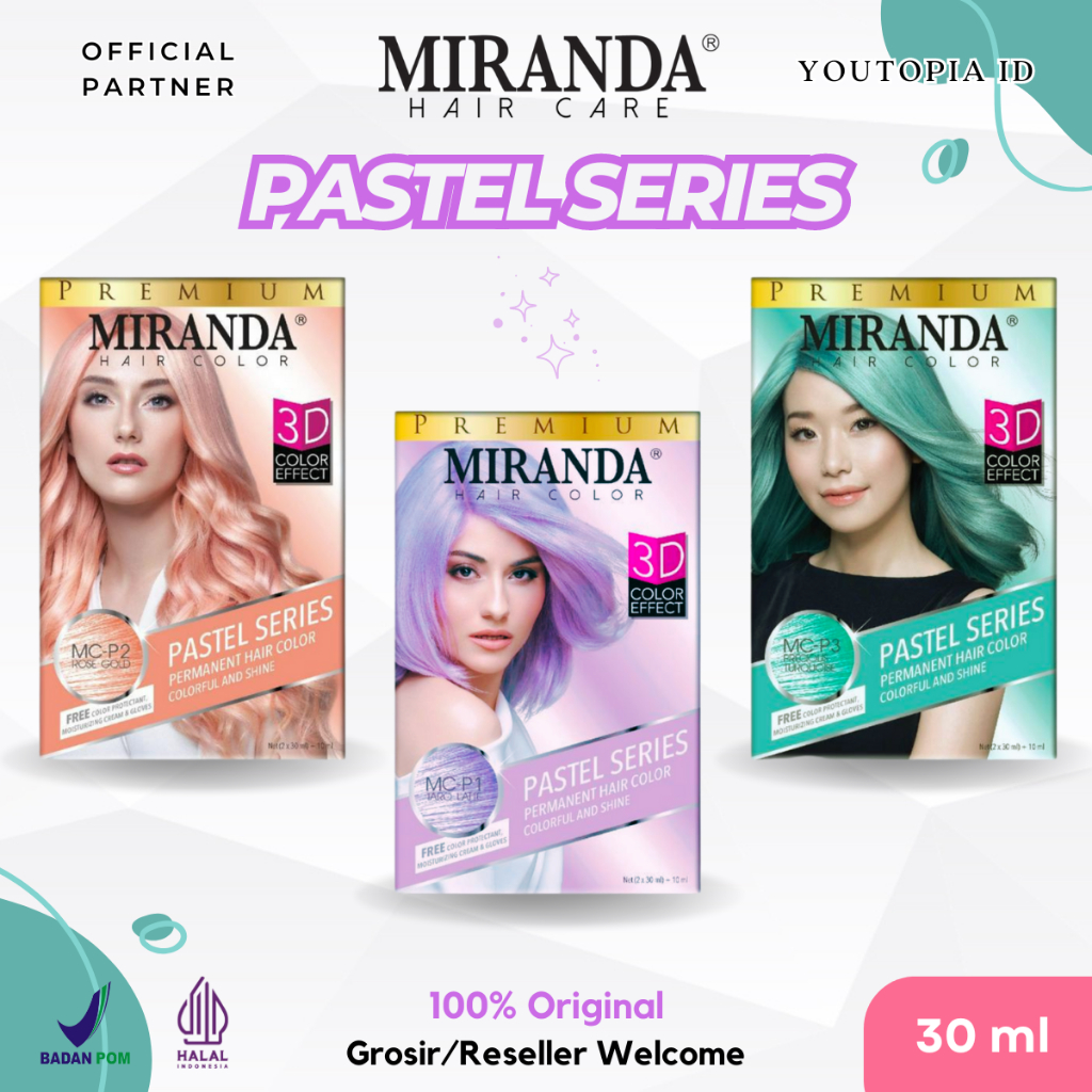Jual Miranda Hair Color Pastel Series [30ml] Cat Rambut Permanent Warna ...