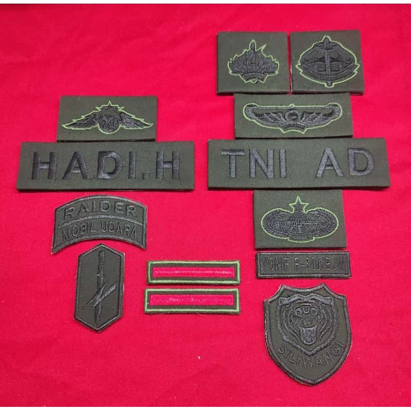 Jual BORDIR PAPAN NAMA PERKERAS KAIN BORDIR TNI | Shopee Indonesia