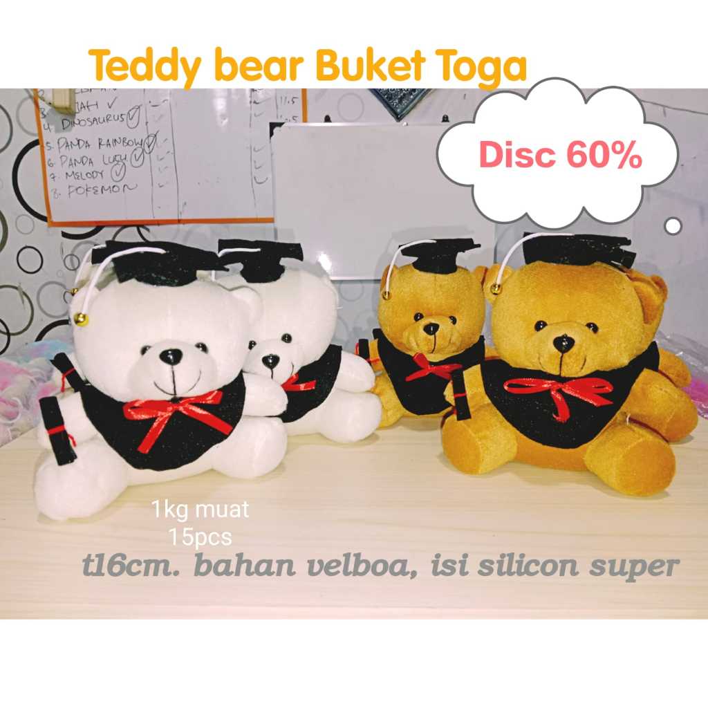 Jual Boneka wisuda Toga teddy bear Toga t15cm Termurah, promo terbaru ...