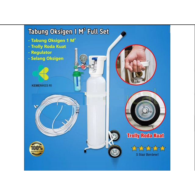 Jual Tabung Oksigen 1m3 Lengkap FULLSET | Shopee Indonesia