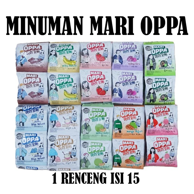 Jual MINUMAN MARI OPPA RENCENG ISI 15 | Shopee Indonesia