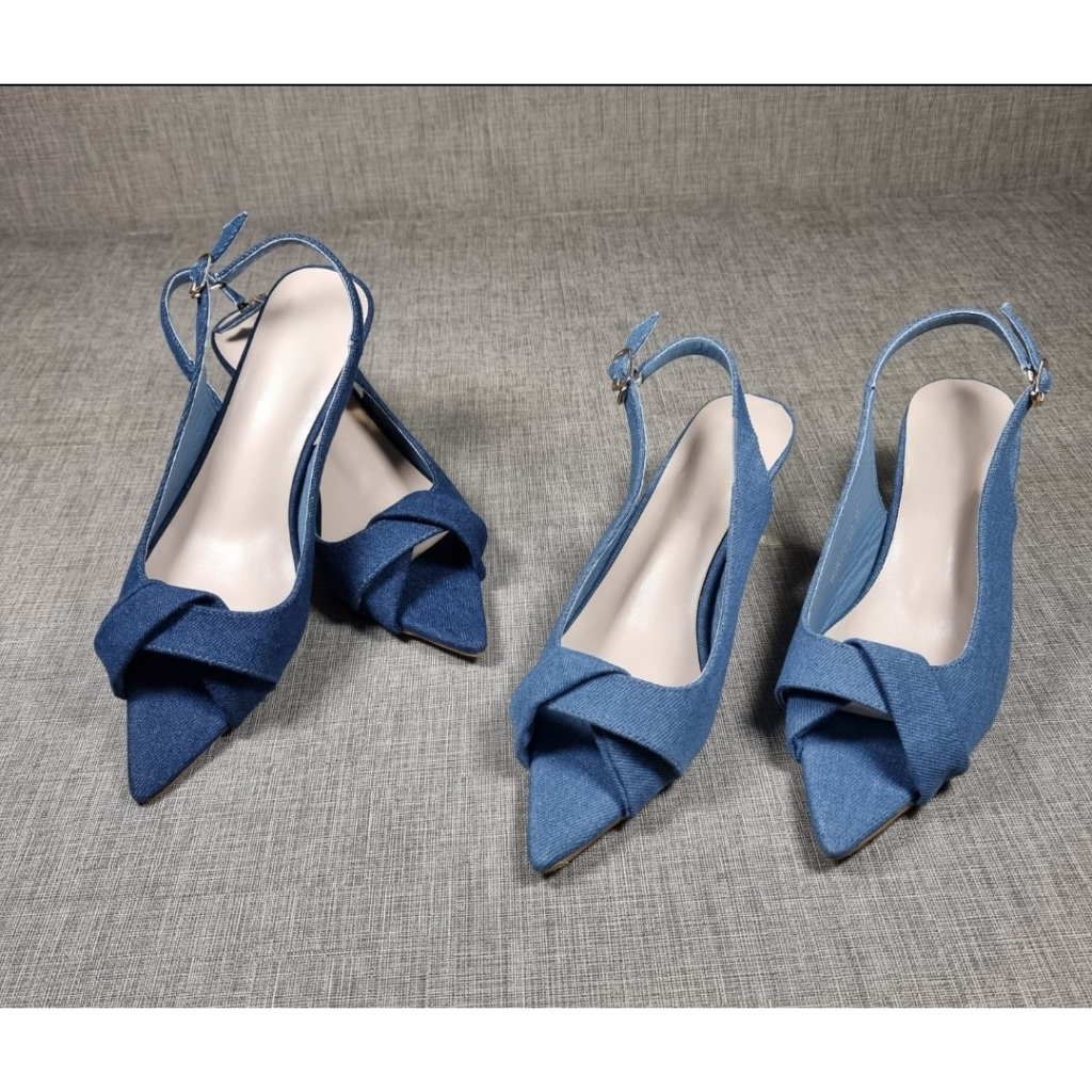 Jual Sepatu sandal wanita jeans heels ( 4-4348 ) | Shopee Indonesia