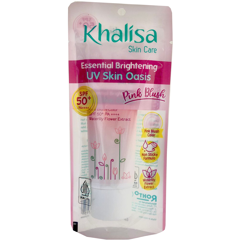 Jual Khalisa Sunscreen UV Skin Oasis Pink Blush 40g | Shopee Indonesia