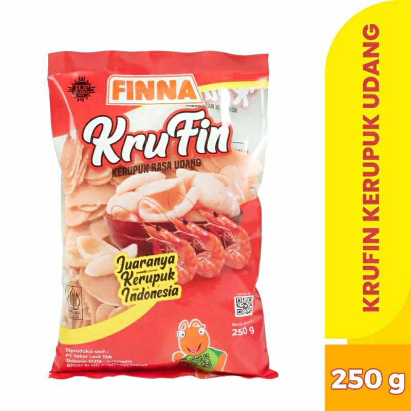 Jual KRUFIN KRUPUK UDANG FINNA 250GR KRUPUK RASA UDANG FINNA KRUPUK ...