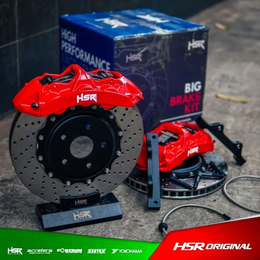 Jual BBK Hsr Xpander Red 4 Piston Big Brake Kit Xpander 330X28 Depan ...