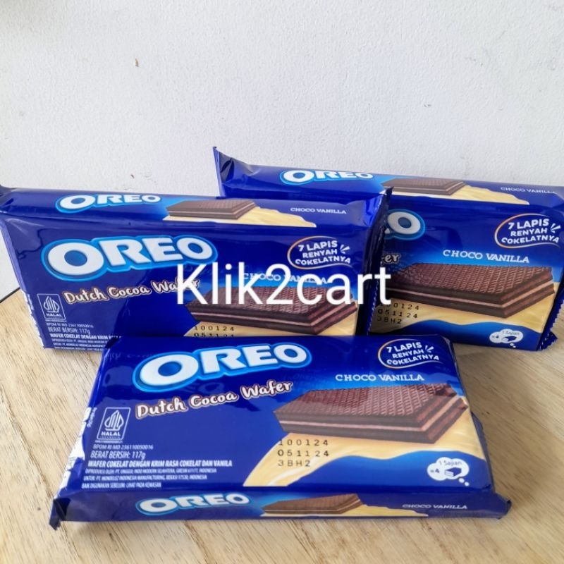 Jual Oreo Dutch Cocoa Wafer 117gr / choco vanilla / oreo wafer | Shopee ...