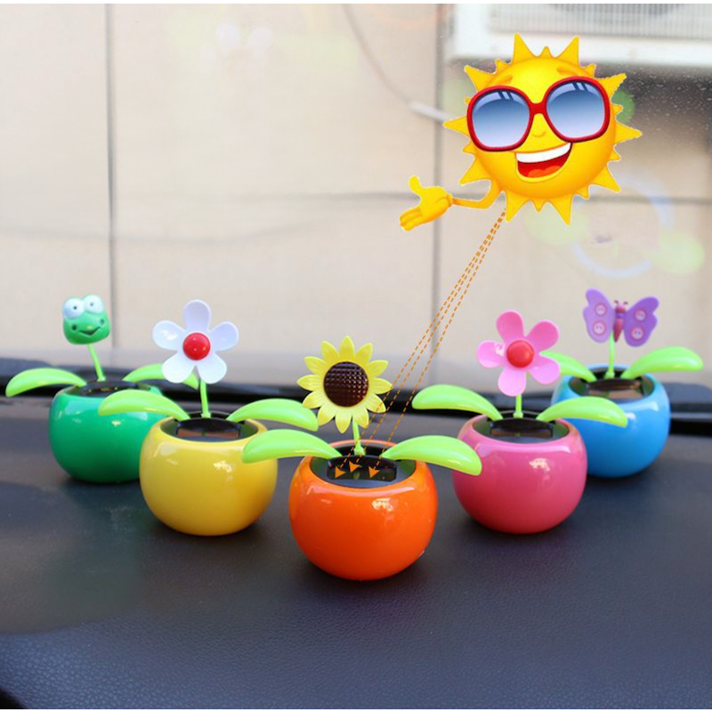 Jual Pajangan Solar Bunga Mobil Dashboard Goyang Bunga Flip Flap Hiasan ...