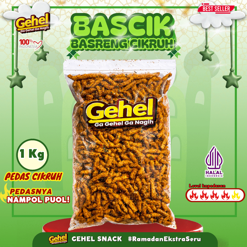 Jual GEHEL 1KG (BASRENG CIKRUH DAN BASRENG CIAMIK) - Camilan, Makanan ...