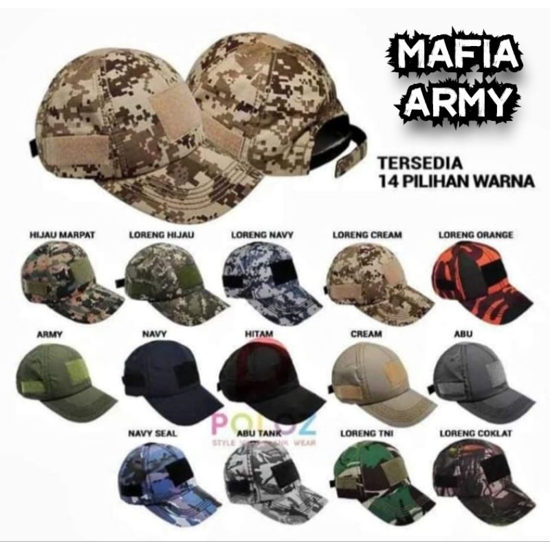 Jual PROMO TOPI TACTICAL VELCRO PEREKAT RIPSTOK OUTDOOR LAPANGAN TOPI ...