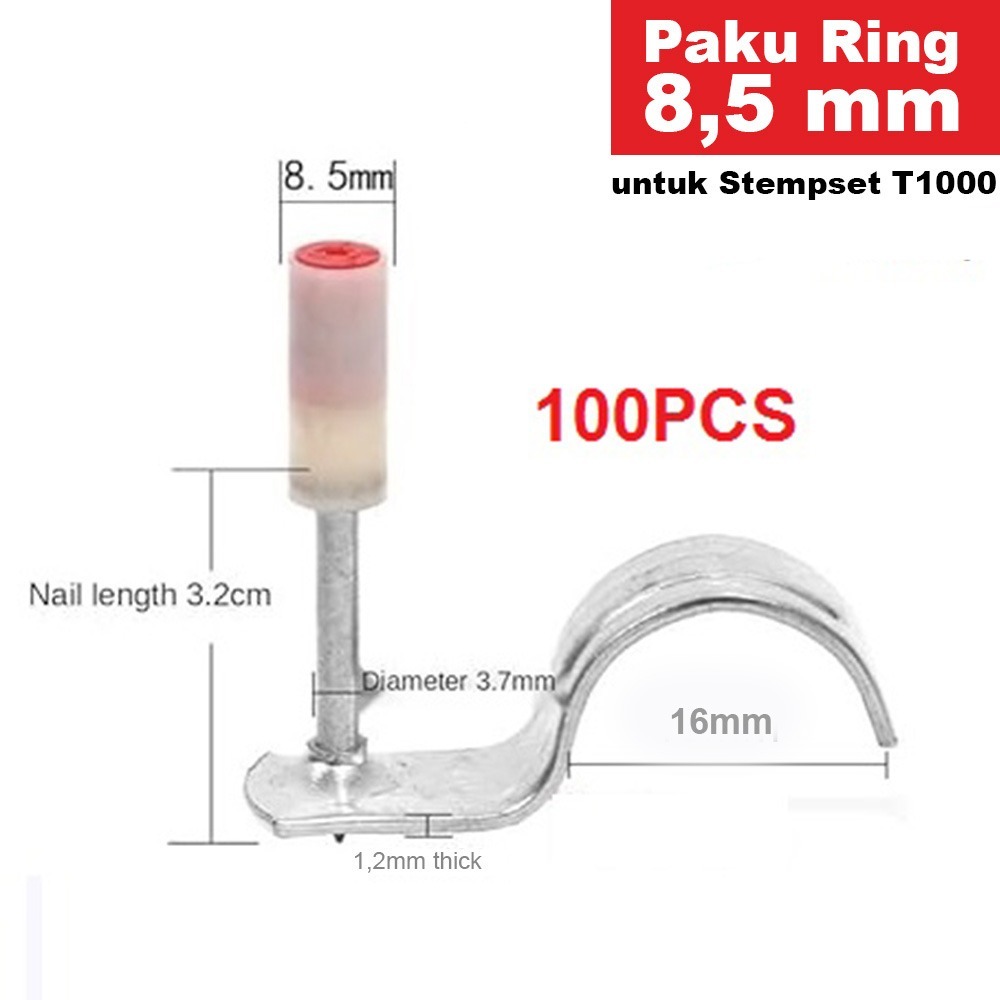 Jual Mini Stampset T500 Mesin Stamp Alat Tembak Paku 7.3mm T1000 8.5mm ...