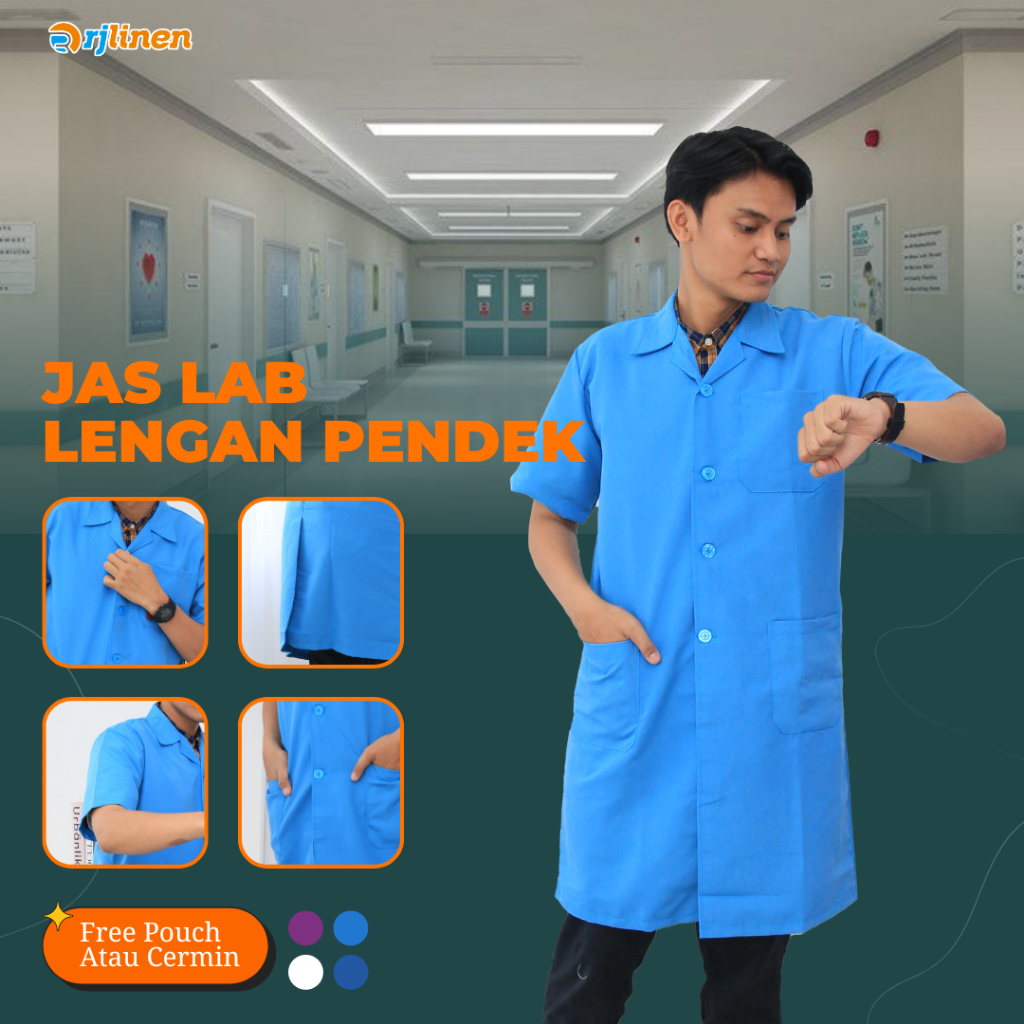 Jual JAS LABORATORIUM / JAS LABORATORIUM LENGAN PENDEK / JAS PRAKTEK ...