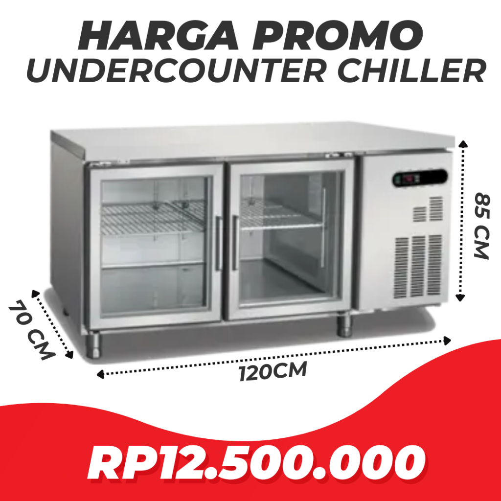 Jual UNDER COUNTER CHILLER 2 PINTU KACA 330 LITER 2 CROWN HORECA TZ200G ...