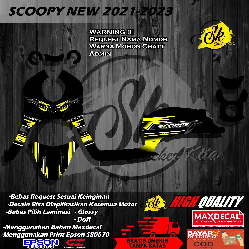 Jual DC 549 STICKER DECAL FULLBODY MOTOR SCOOPY NEW 2021-2023 TEMA ...