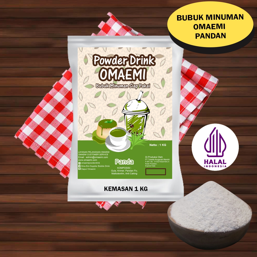 Jual BUBUK MINUMAN RASA PANDAN KEMASAN 1KG FOOD GRADE | Shopee Indonesia