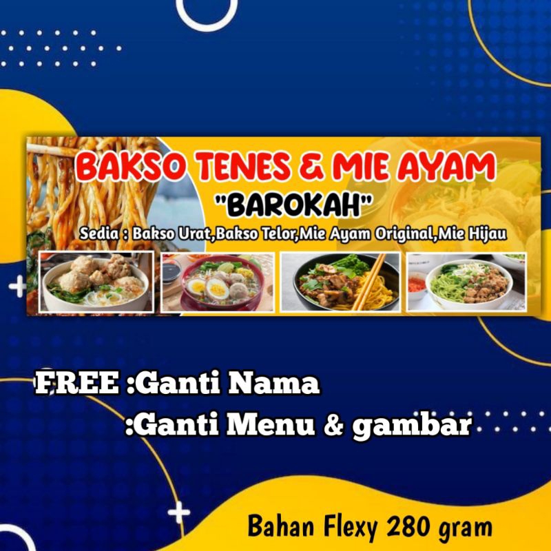 Jual BANNER SPANDUK MIE AYAM & BAKSO | Shopee Indonesia